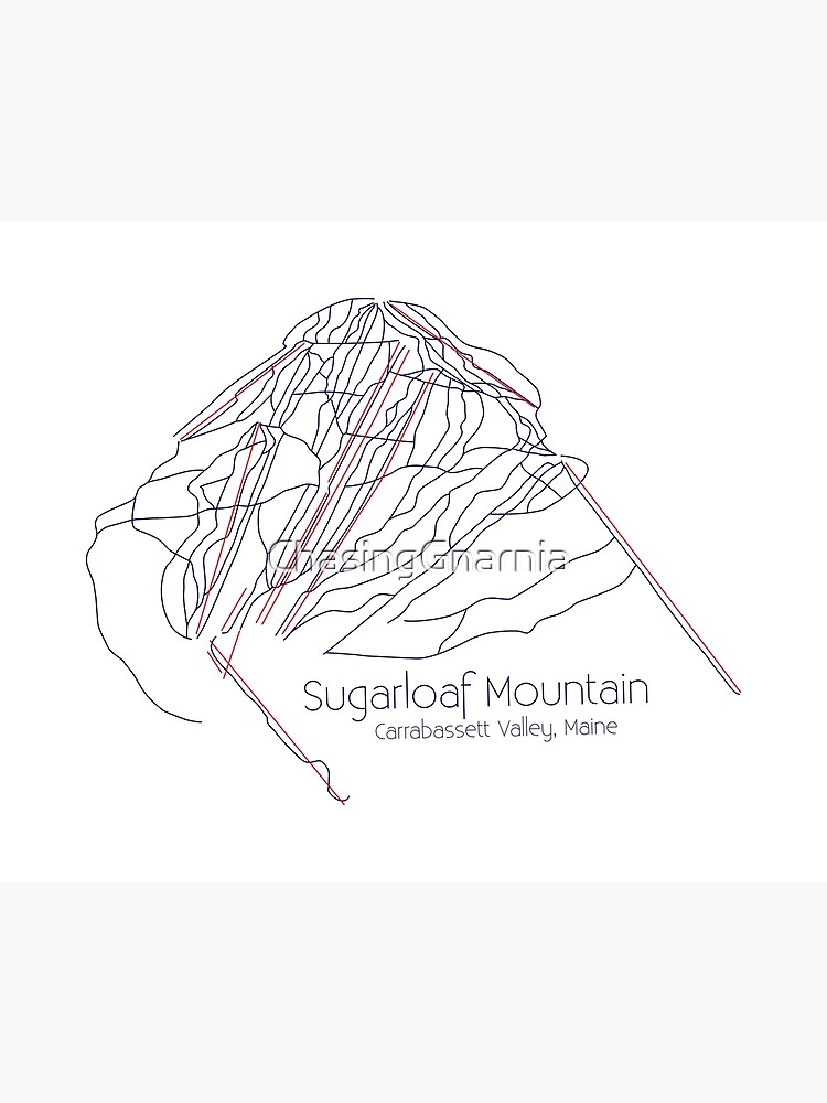 Sugarloaf Trail Map Blue Premium Matte Vertical Poster sold by Carlos ...