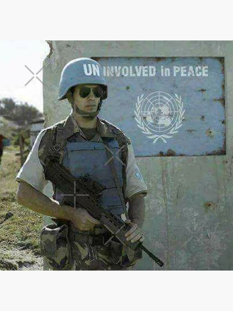 "UN-INVOLVED IN PEACE" Sticker for Sale by ApeMurphy | Redbubble