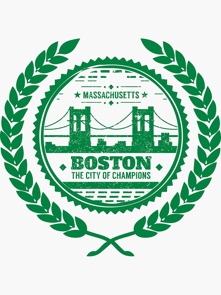 "Boston City of Champions Massachusetts " Sticker for Sale by ...