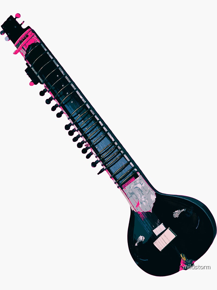 "sitar" Sticker for Sale by mildstorm | Redbubble