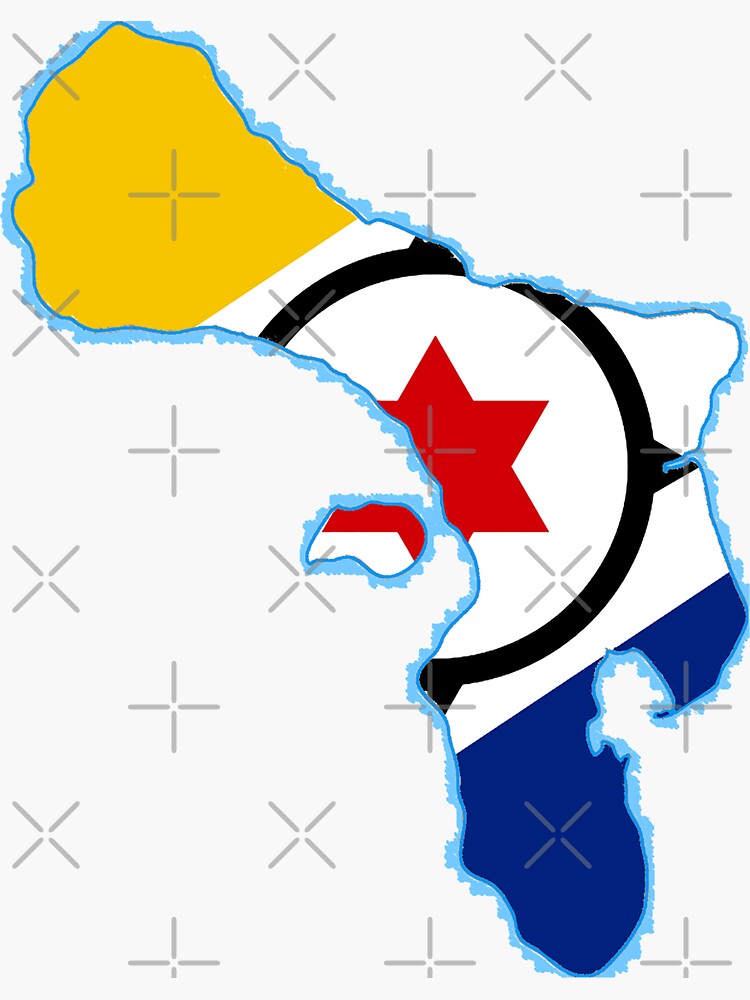 "Bonaire Map with Flag of Bonaire" Sticker for Sale by Havocgirl ...