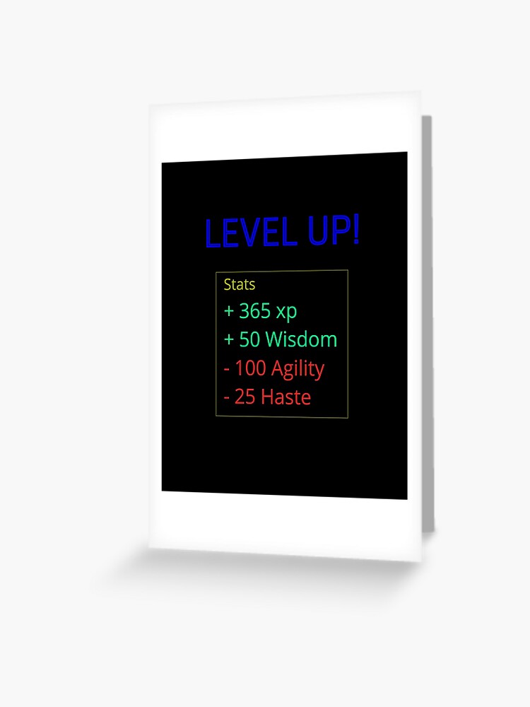 "Gamer Stats Birthday Card" Greeting Card for Sale by Art3mis83 | Redbubble