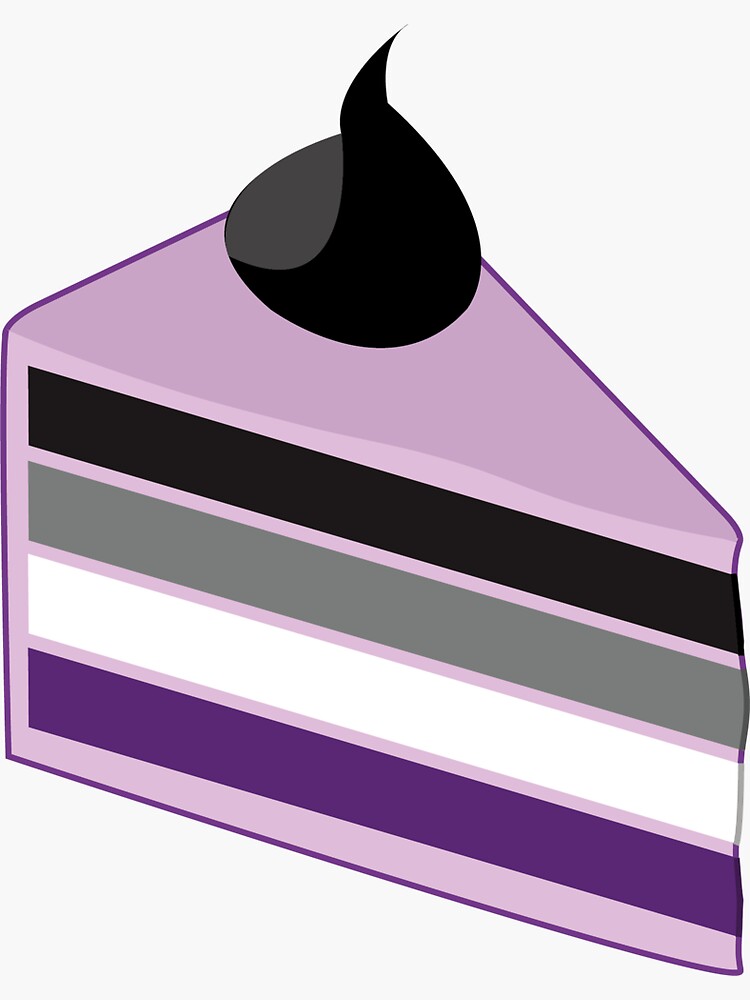 "Ace cake - Asexual Pride" Sticker for Sale by Yablokova | Redbubble