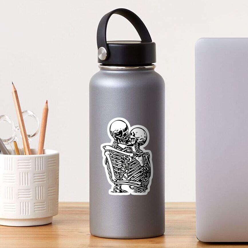 "Kissing skeletons rib cage" Sticker for Sale by skr0201 | Redbubble