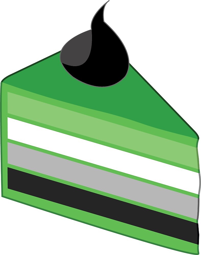 "Aro Cake - Aromantic Pride" by Yablokova | Redbubble