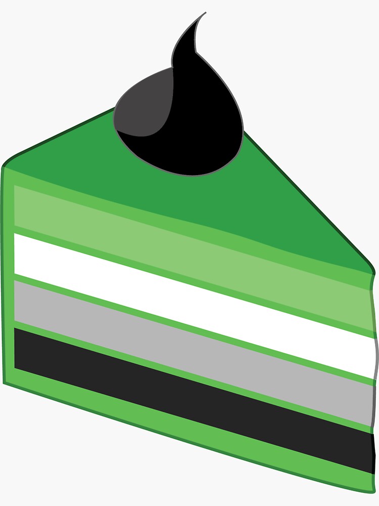 "Aro Cake - Aromantic Pride" Sticker for Sale by Yablokova | Redbubble