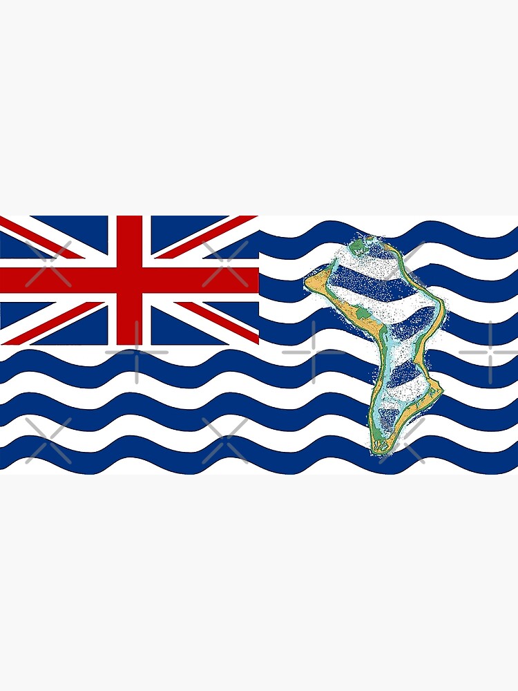 "Diego Garcia Flag with Diego Garcia Map" Art Print by Havocgirl | Redbubble