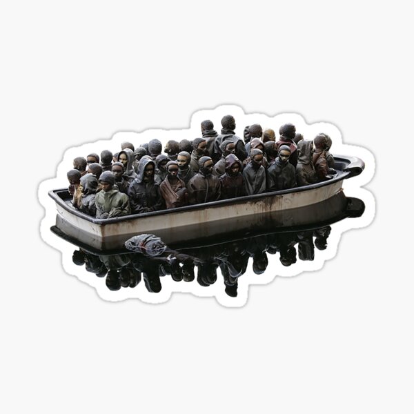 "Refugees" Sticker for Sale by DrTigrou | Redbubble