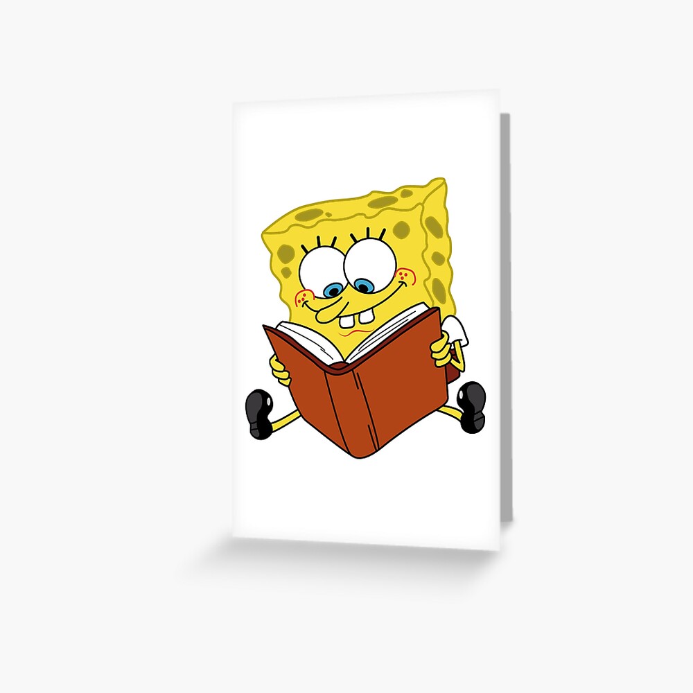 "SpongeBob SquarePants Sticker Funny Label" Greeting Card for Sale by ...
