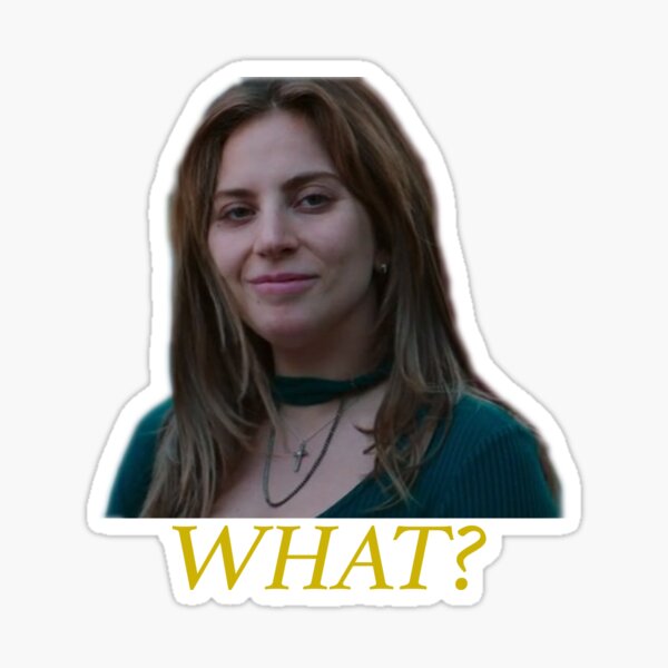 "WHAT?" Sticker for Sale by hbiemiller | Redbubble