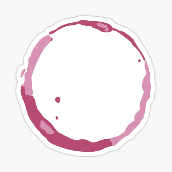 "Red Wine Stain " Sticker by kdibias14 | Redbubble