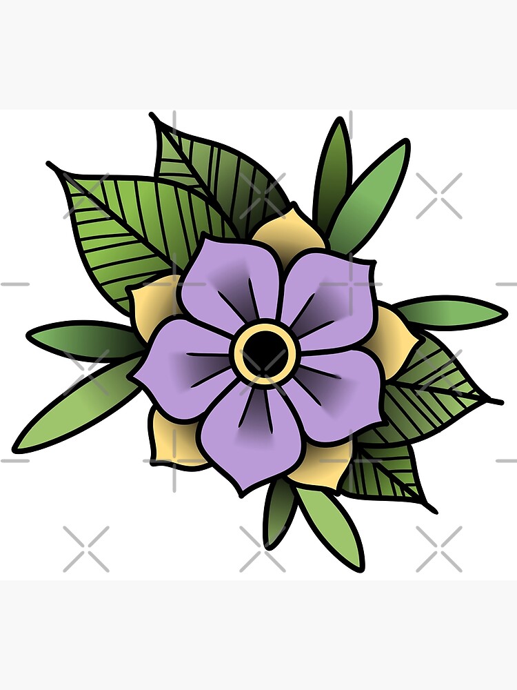 "trad flower" Poster by despresso | Redbubble