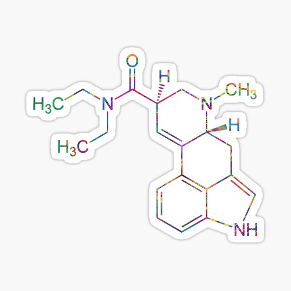 "LSD Formula Psychedelic" Sticker by DerNerd | Redbubble