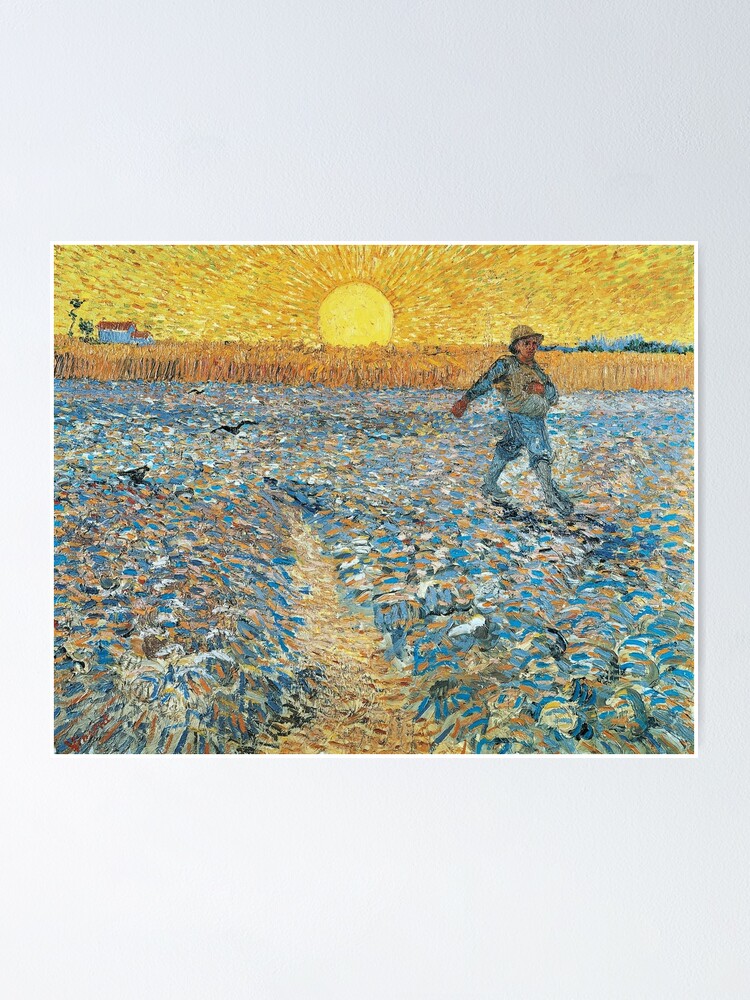 "Van Gogh: Sower at Sunset 1888" Poster for Sale by The Art Collector ...