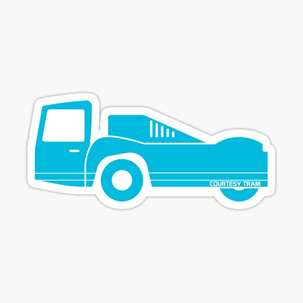 "Courtesy Tram " Sticker for Sale by imagineer2017 | Redbubble