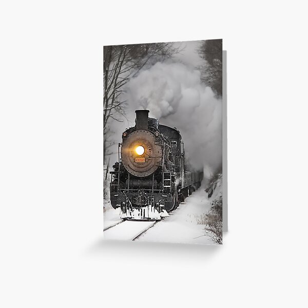 "Essex Steam Engine 3025 in Snow" Greeting Card by jmscyclist | Redbubble