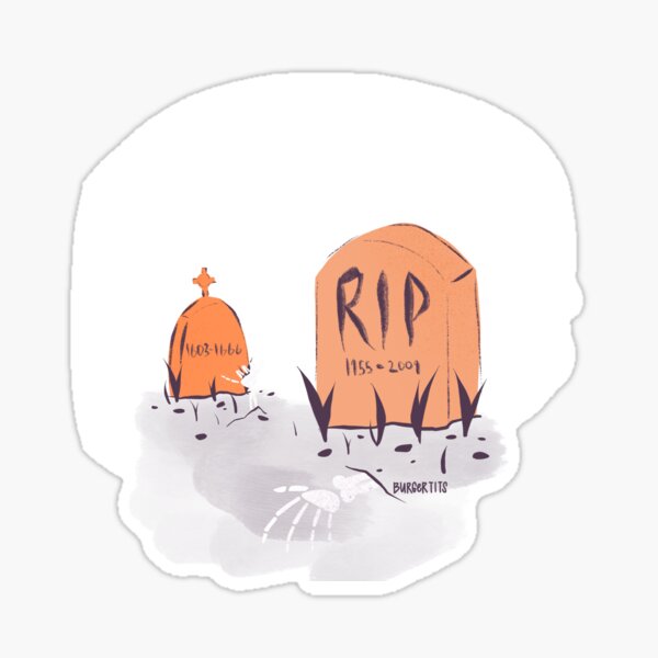 "Rip" Sticker for Sale by BurgerTits | Redbubble