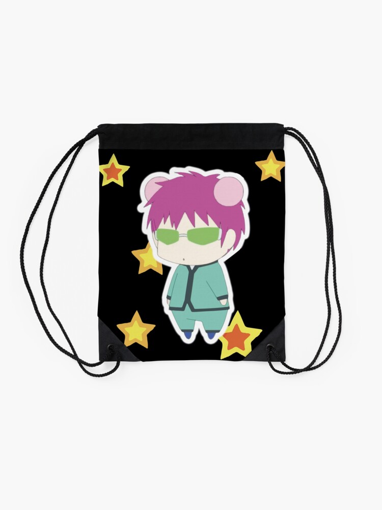 "Saiki K Cute Illustration with stars" Drawstring Bag for Sale by ...