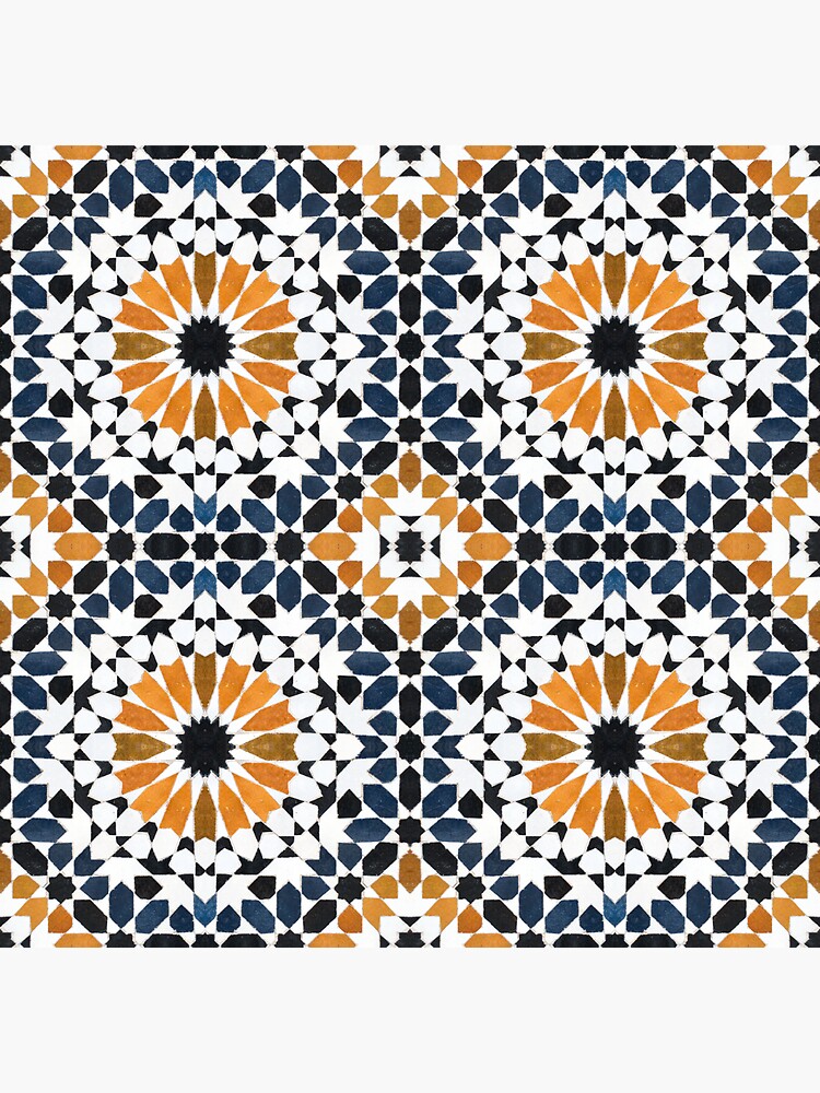 "Arabic mosaic tile pattern" Sticker by creaschon | Redbubble