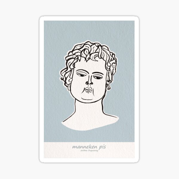"Manneken Pis sculpture" Sticker by idriera | Redbubble
