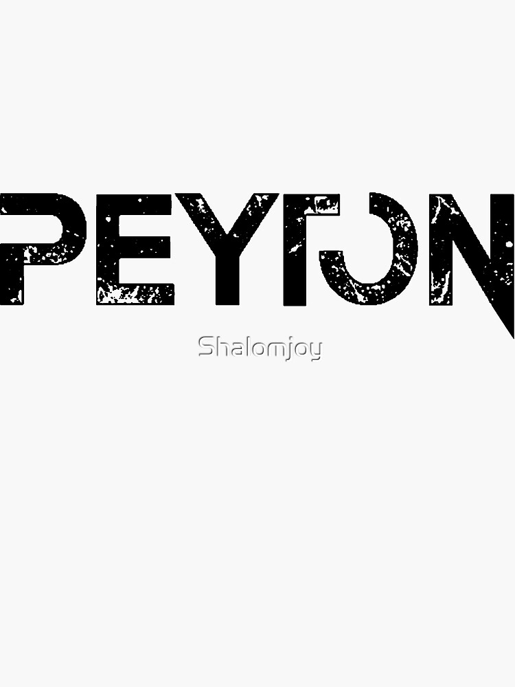 "Peyton" Sticker by Shalomjoy | Redbubble