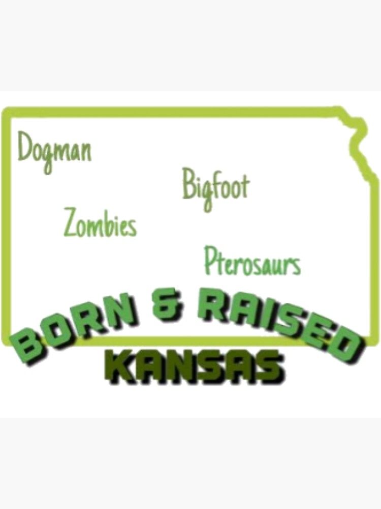 "Kansas Cryptids - Born & Raised" Art Print for Sale by carlyscreations ...