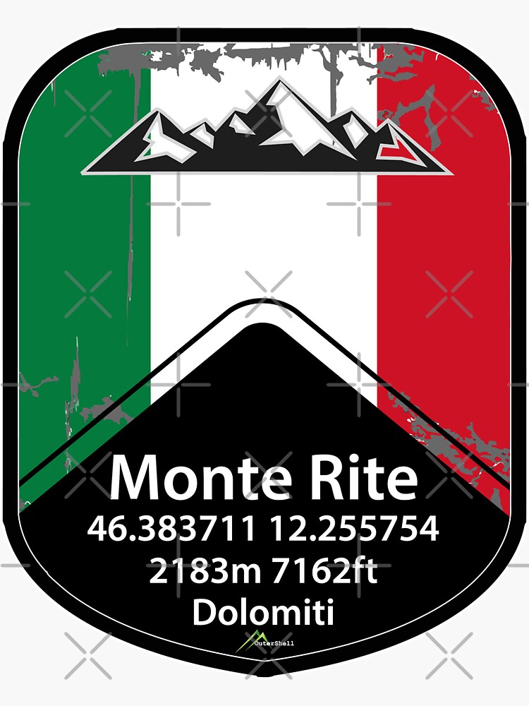 "Monte Rite Dolomites Italy T-Shirt & Sticker" Sticker for Sale by ...