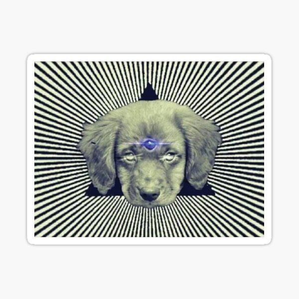 "Third Eye Dog" Sticker for Sale by GuyBlank | Redbubble
