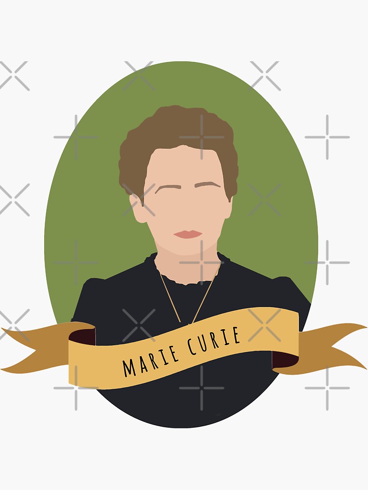 Pegatina «Marie Curie Retrato Redondo» de thefilmartist | Redbubble