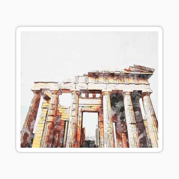 "Acropolis Parthenon Ancient Greece" Sticker by homeartbyanave | Redbubble