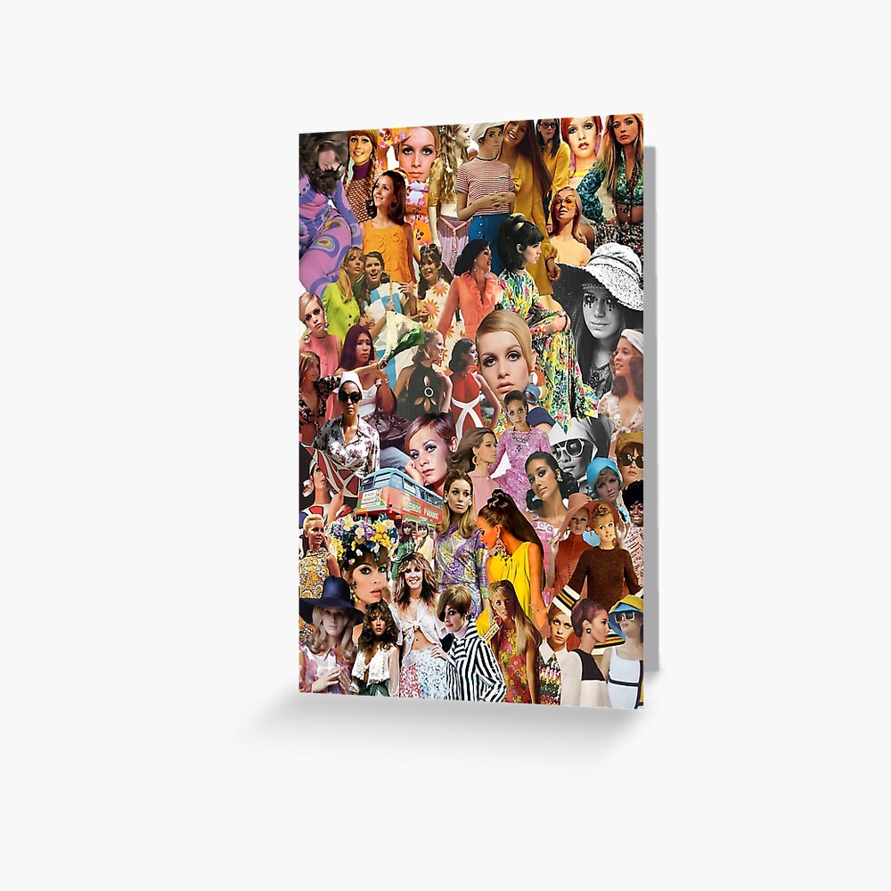 "1960s Fashion Collage" Greeting Card by Charlotteflann | Redbubble