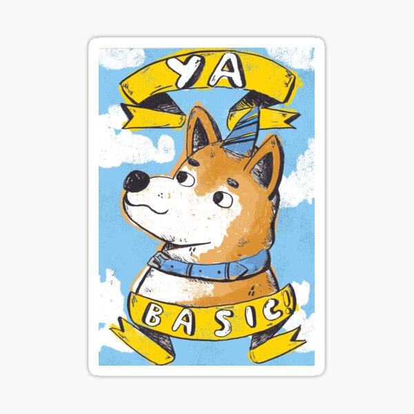 "YA BASIC! Shiba- The Good Place" Sticker for Sale by elliebelly21 ...