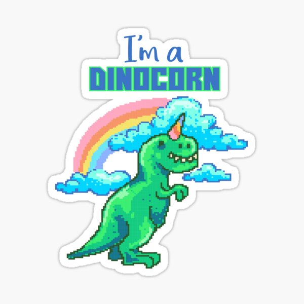 "DINOCORN" Sticker for Sale by AIM13 | Redbubble
