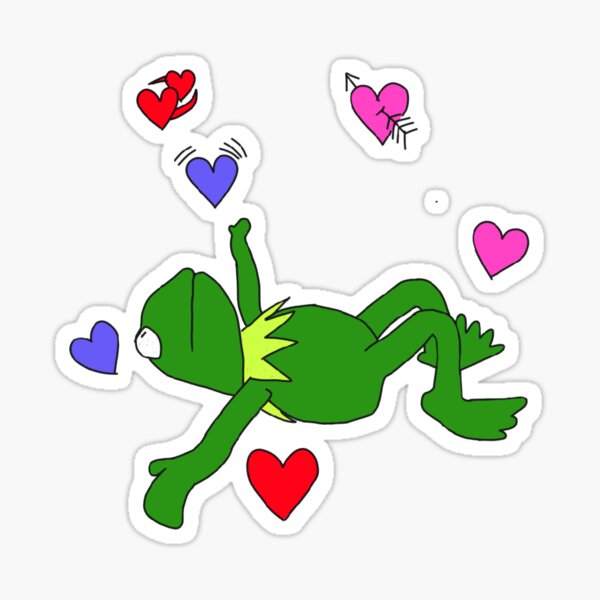 "Kermit is: In Love" Sticker for Sale by KingLWTonTour | Redbubble