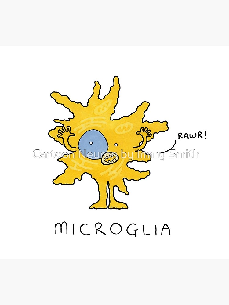 "Microglia!" Poster for Sale by Cartoon Neuron by Immy Smith | Redbubble