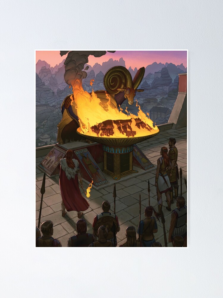 "The Funeral Pyre of Kallyr Starbrow by Andrey Fetisov" Poster by ...