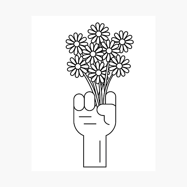 "Middle Finger Bouquet - Black " Photographic Print by kamekern | Redbubble