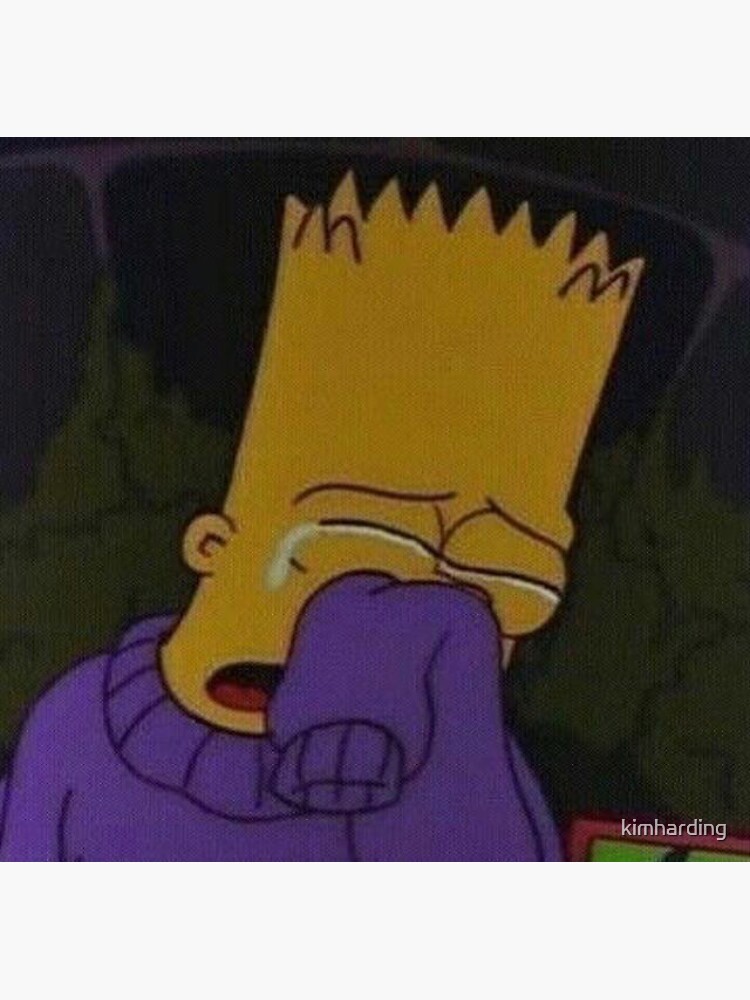 "sad cartoon" Sticker for Sale by kimharding | Redbubble