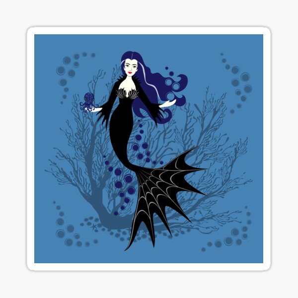 "Vampire Mermaid" Sticker for Sale by studioxtine | Redbubble
