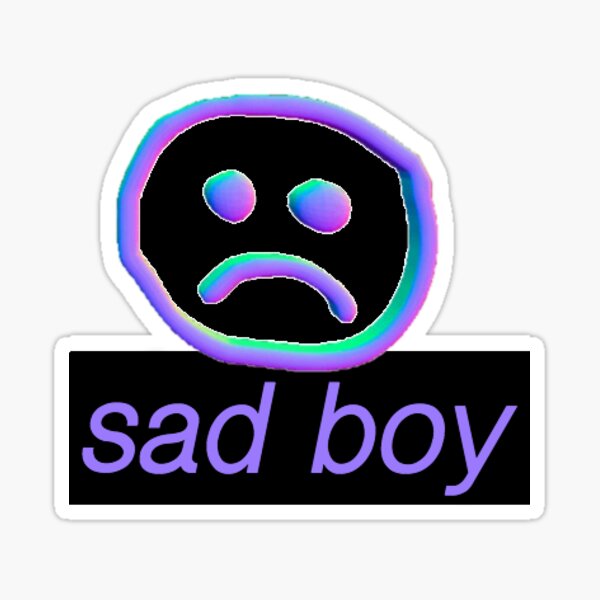 "Sad Boy" Sticker for Sale by catalinarw | Redbubble