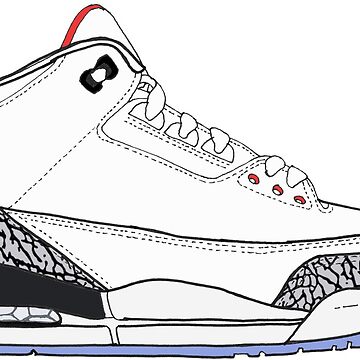 "Air Jordan III (3) "Free Throw Line"" Sticker for Sale by VOID ...