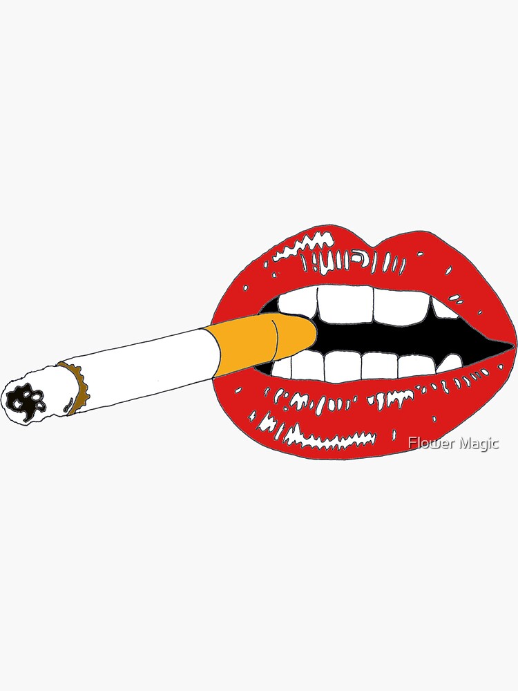 "Smoking a Cigarette" Sticker for Sale by Lukasz Czyzewski | Redbubble