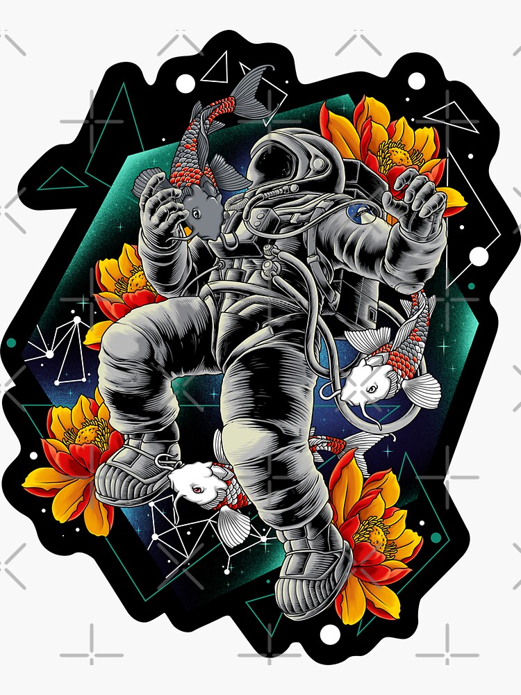 "Lucky Spaceman" Sticker for Sale by angoes25 | Redbubble