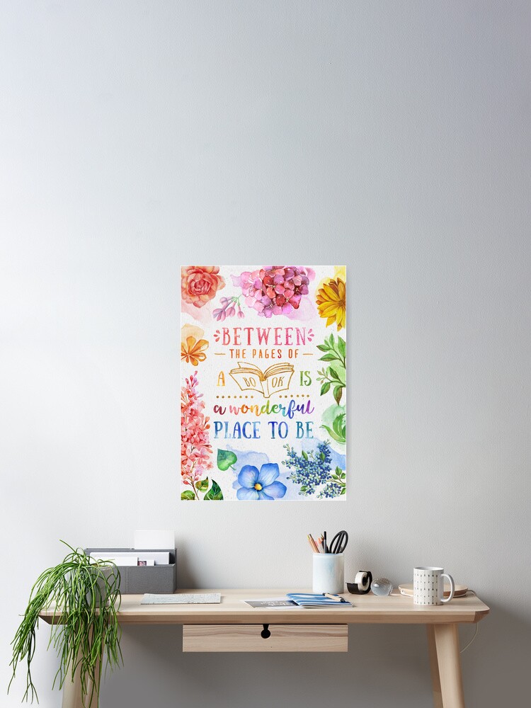 "Between the pages" Poster for Sale by Stella Bookish Art | Redbubble