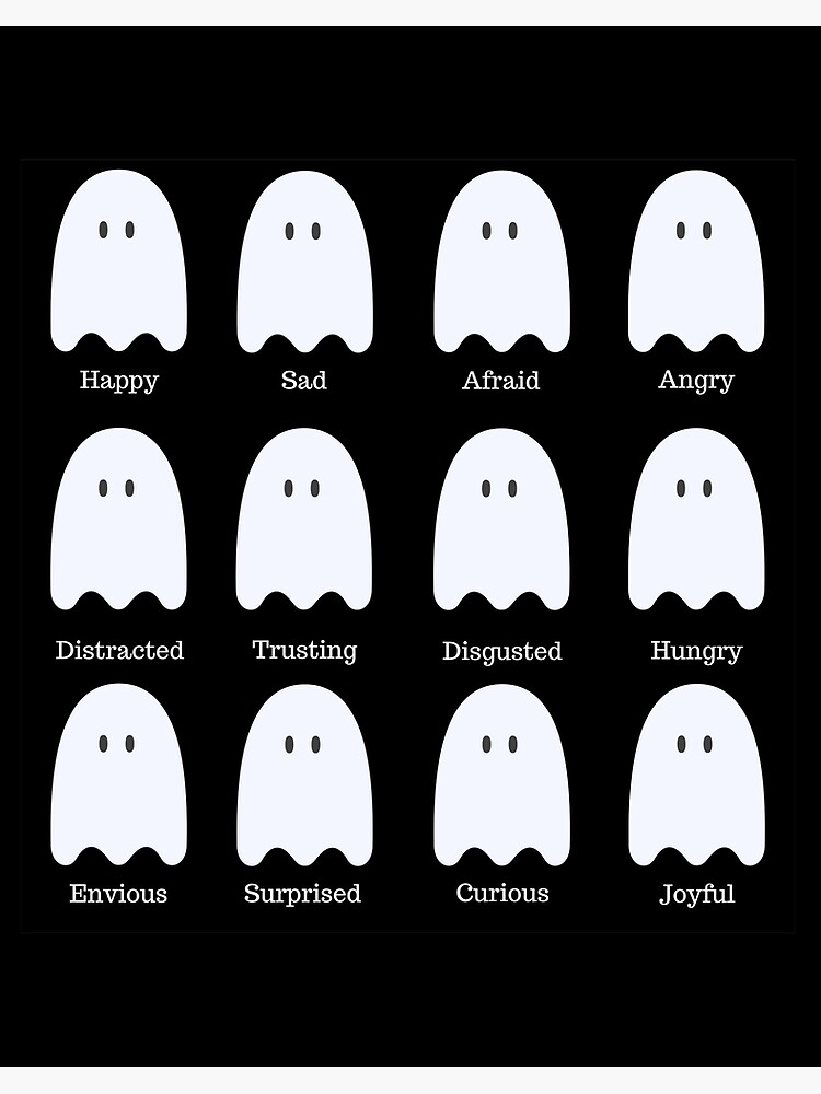 "Ghost Mood - Funny Pick How You Are Feeling Today T-Shirt" Art Board ...