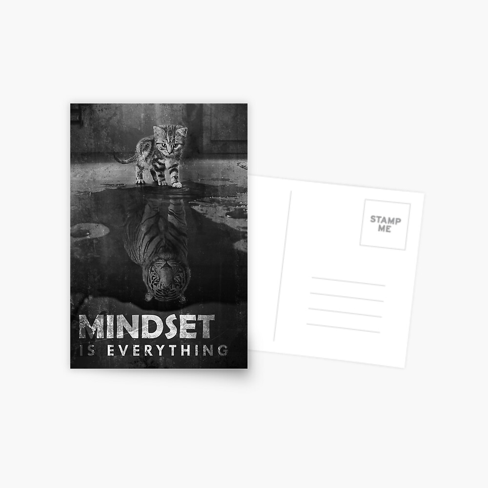 "Mindset Is Everything Tiger Cat" Postcard by SuccessHunters | Redbubble