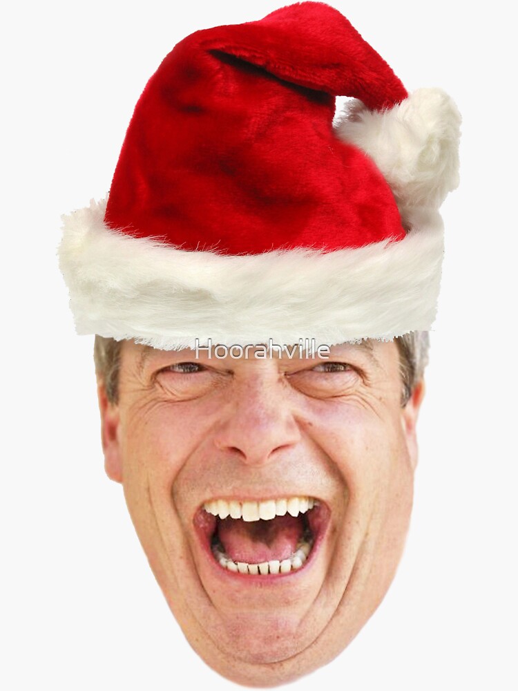 "Nigel Farage Santa Claus" Sticker for Sale by Hoorahville | Redbubble