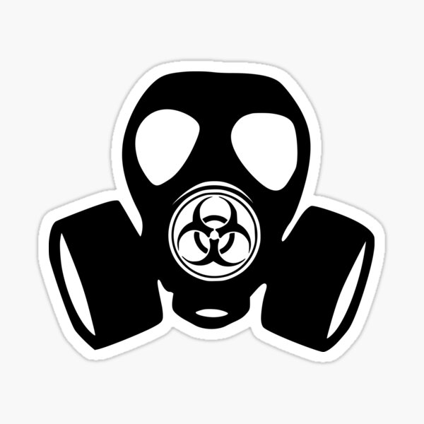 Biohazard Gas Mask Stickers | Redbubble