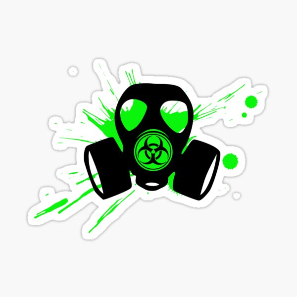 Biohazard Gas Mask Stickers | Redbubble