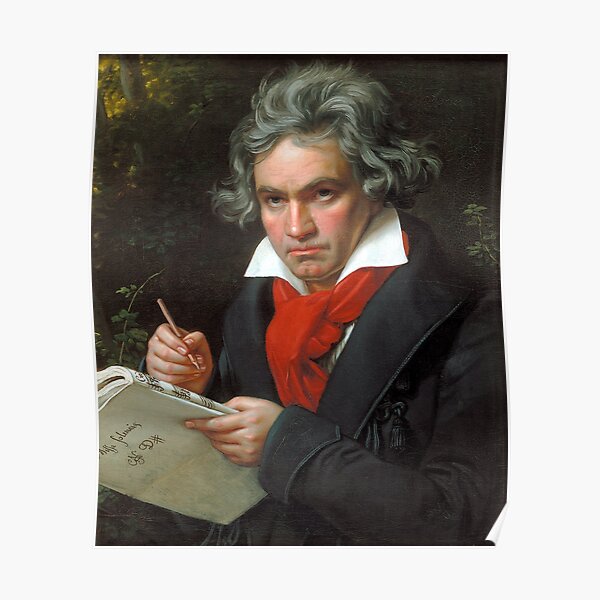 "Vintage portrait of German composer, Ludwig von Beethoven " Poster by ...